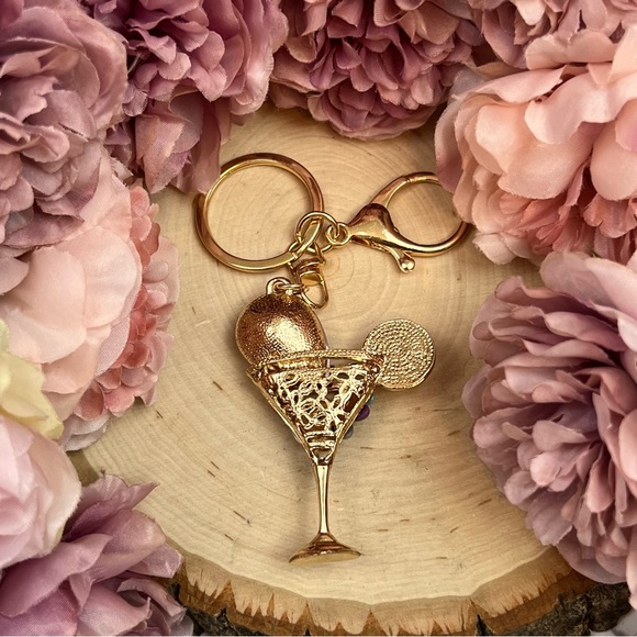 Accessories | Colorful Crystal Cocktail With A Lemon Keychain Charm ...